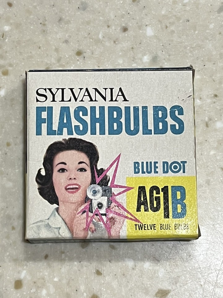 Vintage Sylvania Blue Dot Flashbulbs AG1B 6 Blue Bulbs NOS Made In USA ...