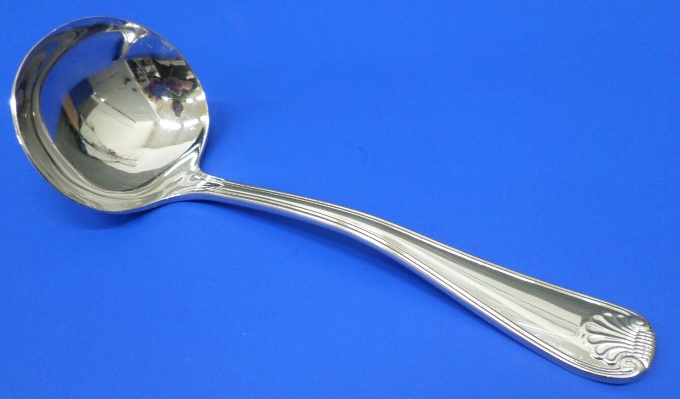 Gorham SHELL Glossy 18/8 Stainless JAPAN Flatware 7 1/4" GRAVY LADLE | eBay
