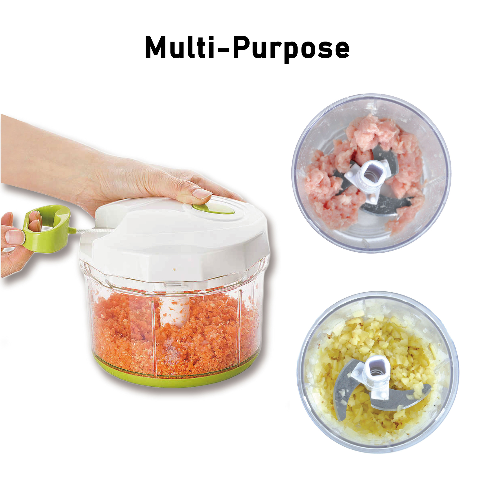 Manual Food Chopper Pull Cord Pulling Vegetable Slicer Hand Blender ...