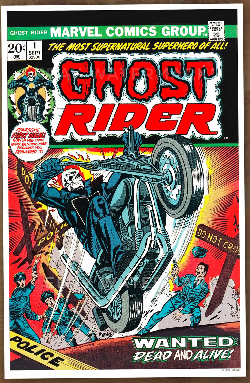Ghost Rider #1 POSTER art print '92 Gil Kane | eBay
