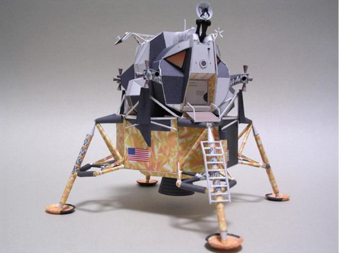 1:48 Scale NASA Moon Spaceflight Apollo 11 DIY Handcraft Paper Model ...