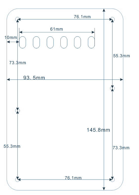 Custom For Fender Stratocaster 6 Holes Standard Guitar Backplate ...