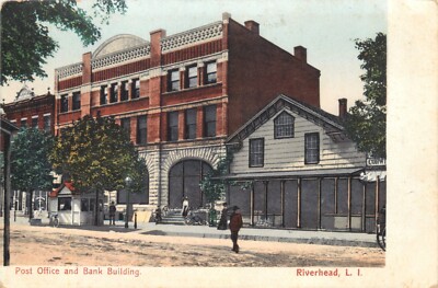 The Post Office & Bank Building, Riverhead, Long Island, New York NY 1907 | eBay