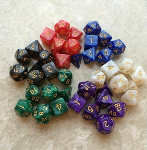 7PCS/Set Polyhedral Dice with Bag Set For DnD RPG 4 6 8 10 12 20 D4-D20 | eBay