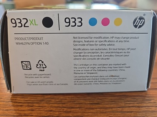 HP 932xl Black 933 Color Ink Combo Cartridge New Sealed EXP Nov 2025 | eBay