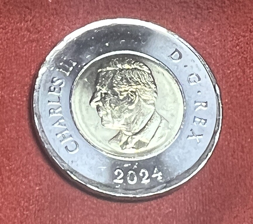 2024 Canada Toonie $2 RCAF 100th anniv Royal Cdn Air Force coloured ...