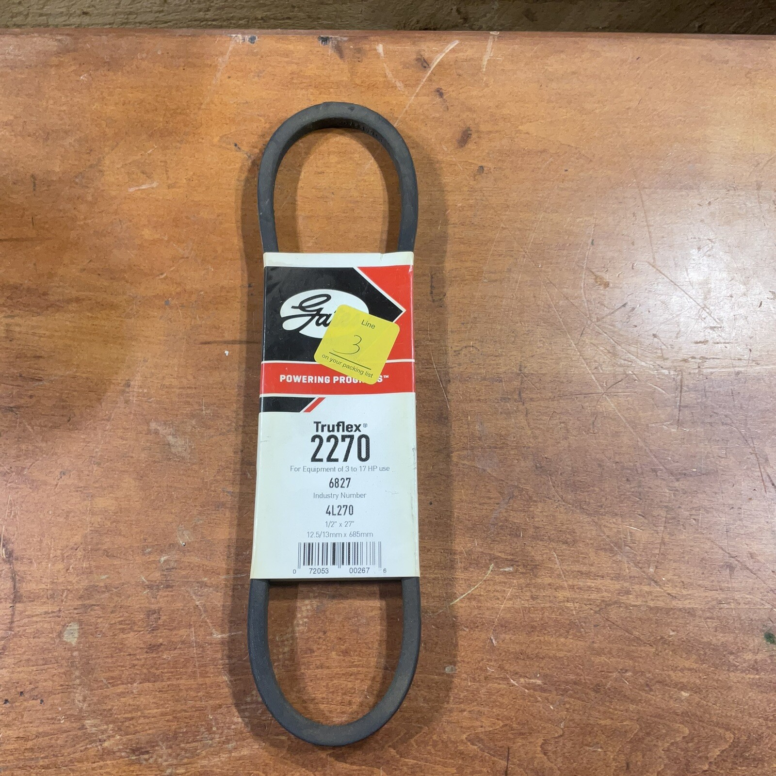 Gates 2270 Truflex V Belt 1/2 x 27" - 4L270 NEW # 6827 | eBay