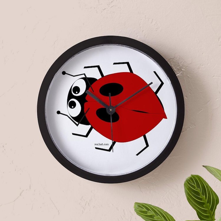 CafePress Lady Bug 10" Wall Clock (99062174) | eBay