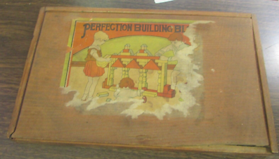 VINTAGE - PERFECTION BUILDING BLOCKS - 40 PIECE WOODEN BLOCK SET ...