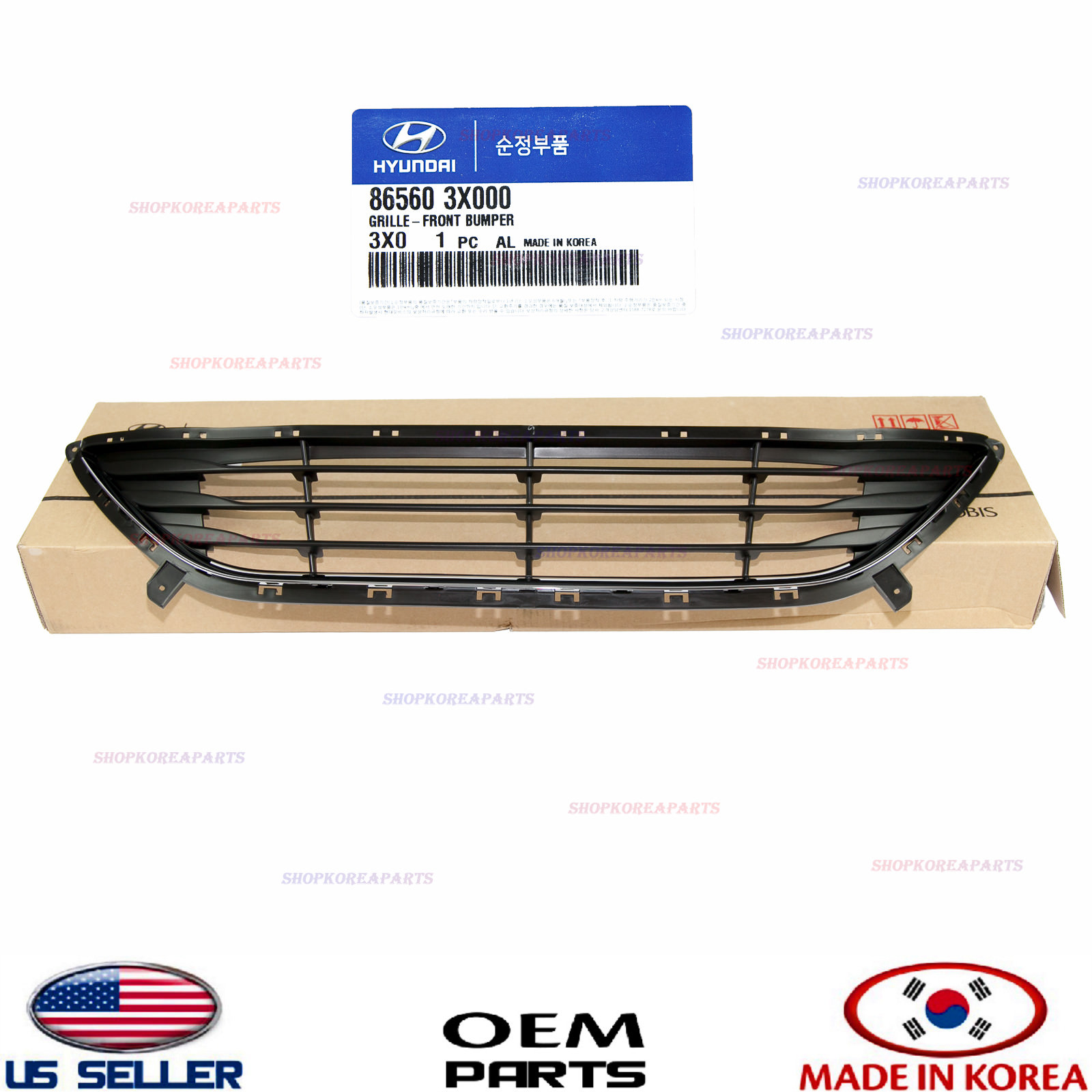 Genuine Front Bumper Grille Lower Grille OEM Hyundai Elantra Sedan 2011 ...