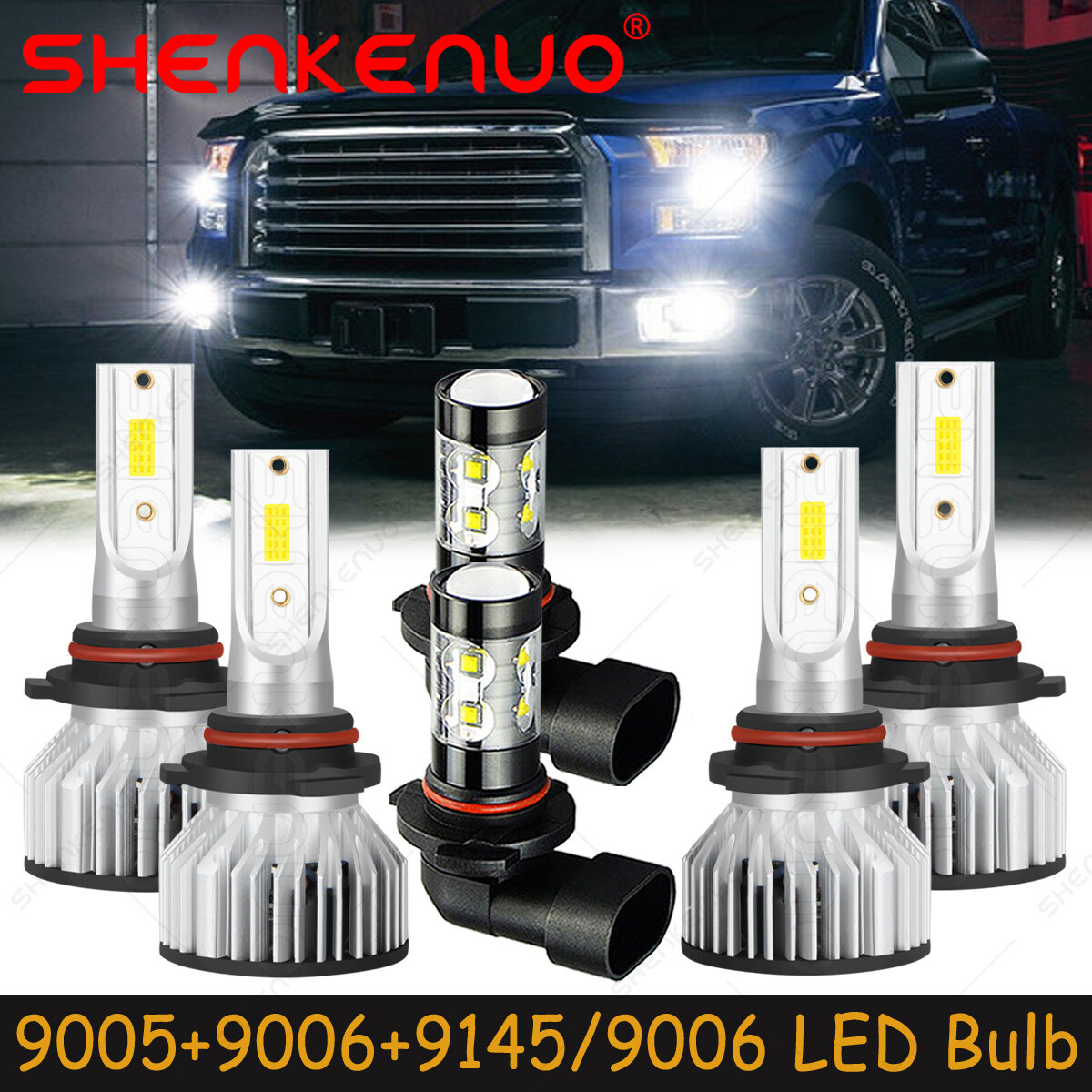 For Lincoln LS 2000-2002 6000K LED Headlight Bulbs Kit Hi-Lo Beam Fog ...
