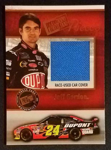 2009 Press Pass Pieces Materials Jeff Gordon Race Used Car Cover (HOF ...