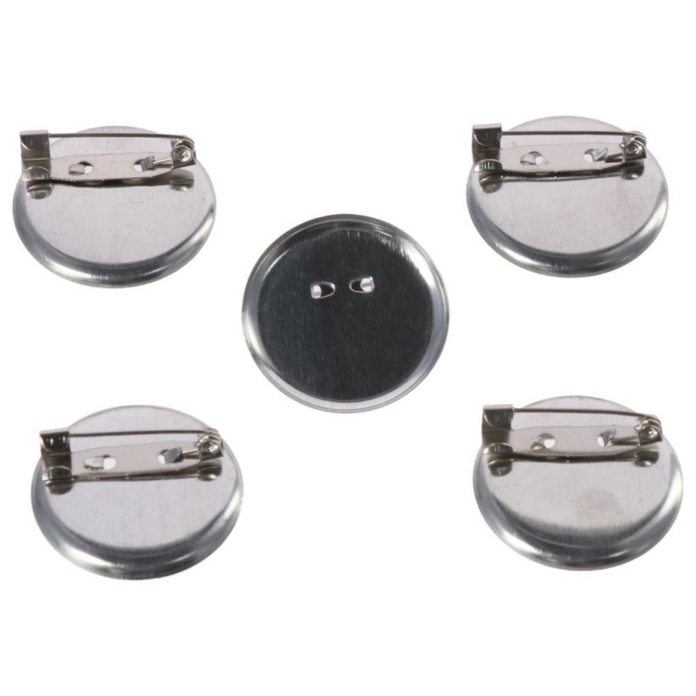 100pcs Silver Flat Round Brooch Pin 100pcs Disc Blank Flat Trays Women ...