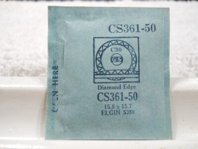 GS CS361-50 Diamond Edge Watch Crystal Fit Elgin 5386 - 15.8 x 15.7 mm ...