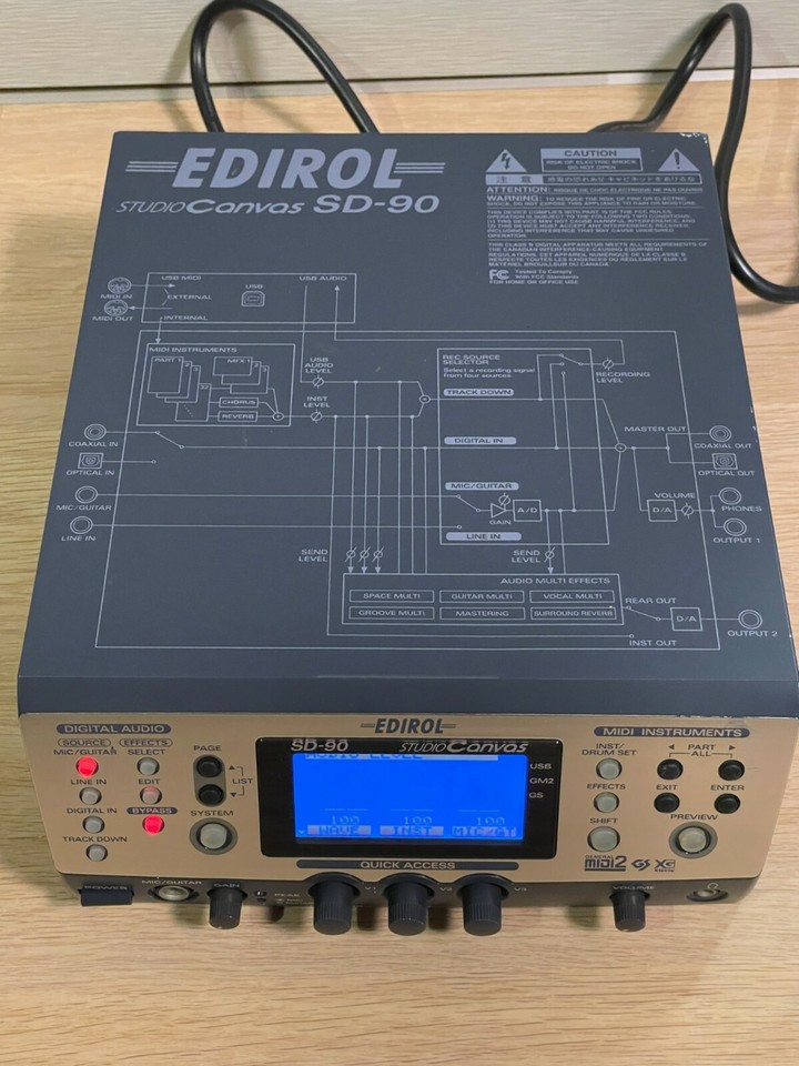 Roland Edirol SD-90 Studio Canvas USB MIDI Audio Interface Digital ...
