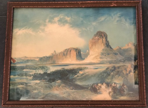 Antique Thomas Moran Print, Green River Cliffs, Wyoming, 1920s | eBay