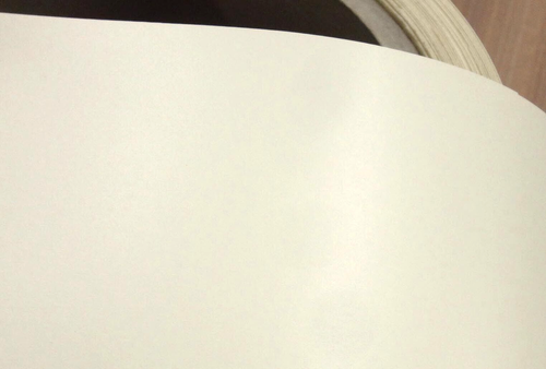 Almond melamine polyester edgebanding 1.25" x 120" PSA adhesive peel ...