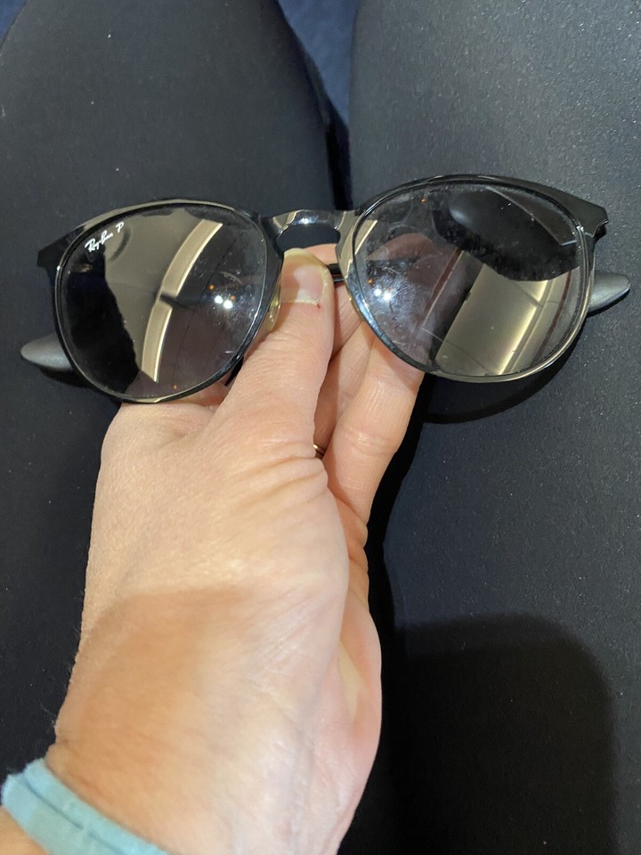 Ray Ban RB 3539 Erika Polarized Sunglasses, 002/T3 Black | eBay