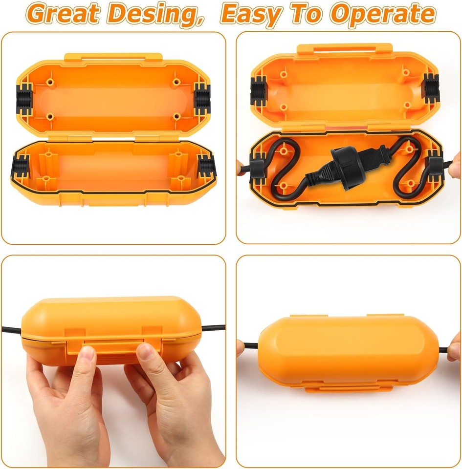 2 Pack Extension Cord Cover Waterproof,Ip54 Waterproof Box,Unique Stuck ...