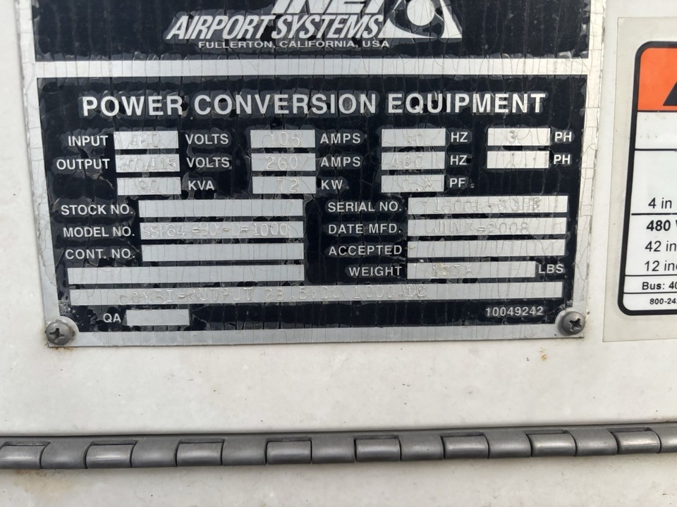 Inet 90/28 Combi 400 HZ GROUND POWER UNIT SYSTEM 28 vdc GPU FCU | eBay