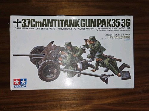Tamiya 1/35 scale WWII German 3.7 cm AntiTank Gun Pak 35/36 Four ...