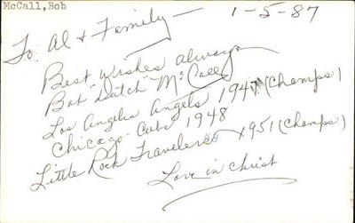 Bob McCall Signed 3x5 Index Card Cut Patriots Autograph Den | eBay