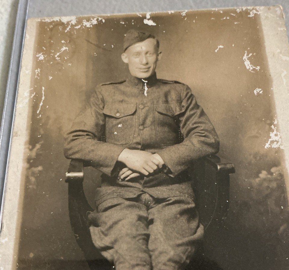 WW1 Rppc American Doughboy Sgt. Frank Buchanan Providence, RI See Pics ...
