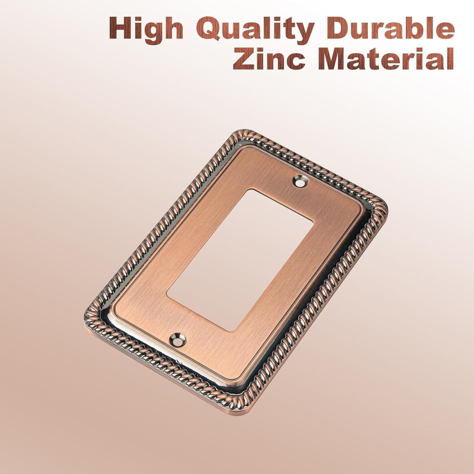 Henne Bery Rope Edge Wall Plate, Single Decorator, 2 Pack, Antique ...