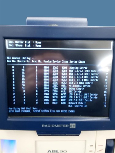 Radiometer ABL90 FLEX Blood Gas Analyzer (no hard drive/boot disk fail ...