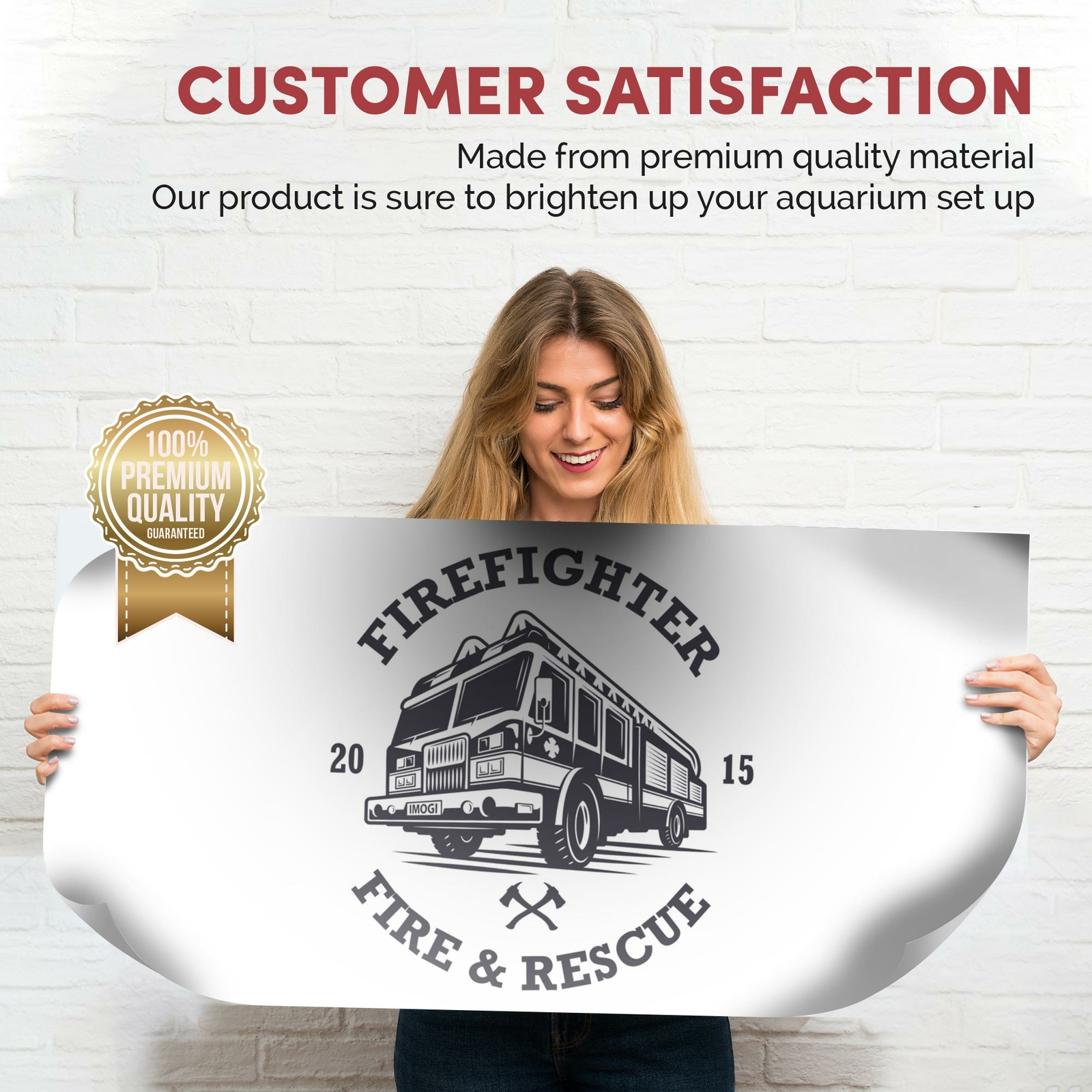 Fish Tank Background 90x45cm - Firefighter Fire & Rescue Truck #10761 ...