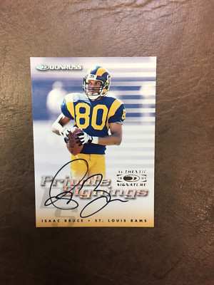 1999 Donruss Isaac Bruce Private signings autograph football card Rams ...