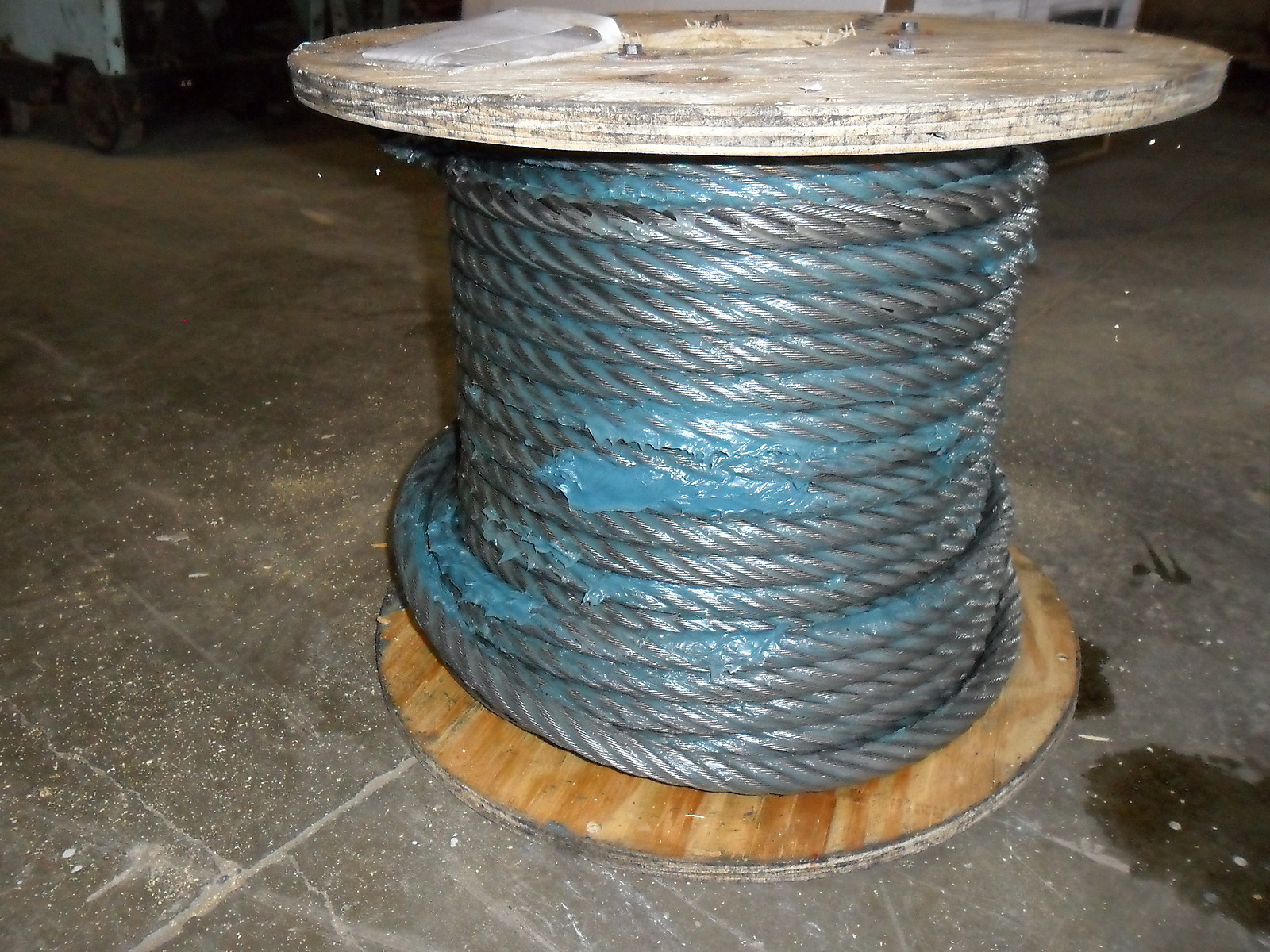 7/8" X 125' IWRC WIRE ROPE CABLE SPOOL 6X36 W/ SPELTER CRANE CABLE ...