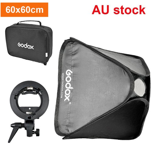 Godox 60x60cm Foldable Softbox with S-Type Flash Bracket Bowens Mount ...