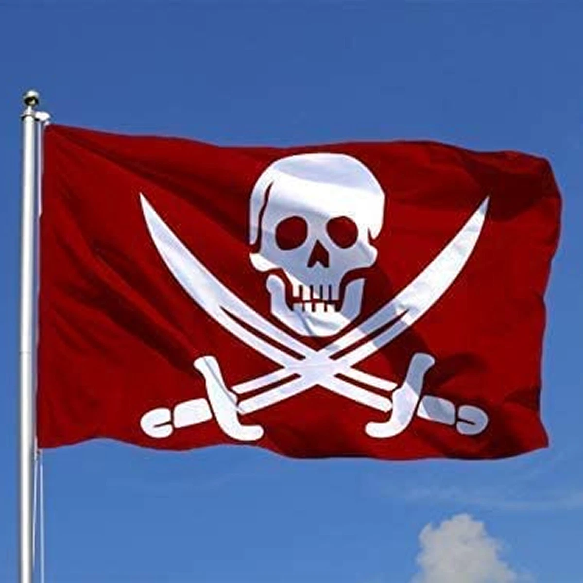 Real Red Pirate Flags