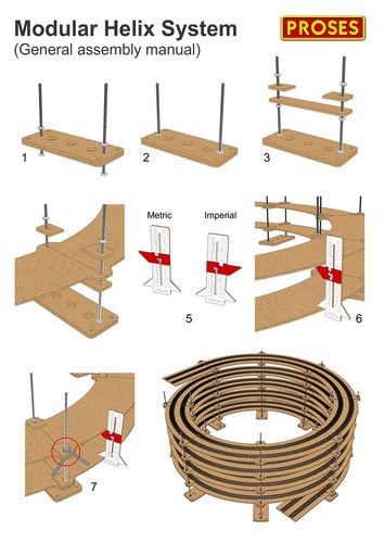 HO Scale Single Track Helix For Radius 22" Tracks (Diameter: 44") | eBay