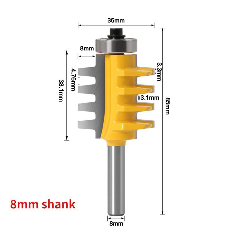 6/8mm Finger Glue Joint Router Bit Shank Woodworking Milling Cutter ...