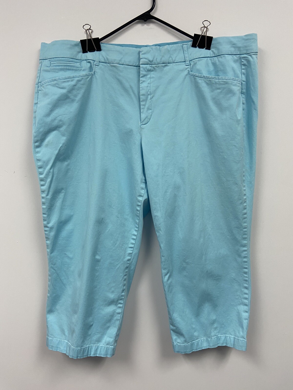 JM Collection Woman Turquoise Capri Bermuda Pants Siz… - Gem