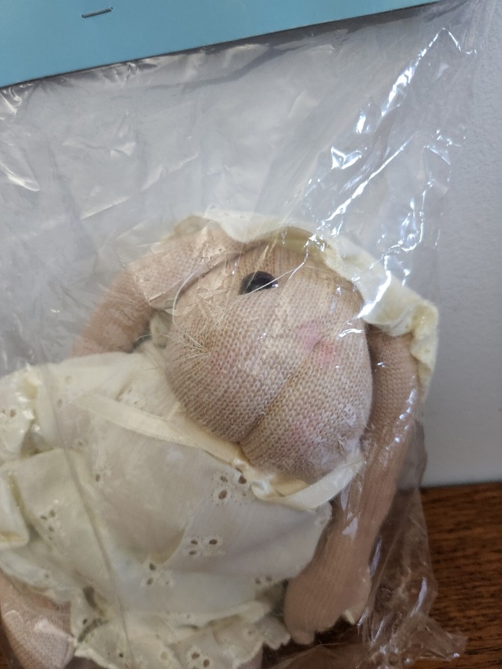 Vintage Riches to Raggs Stuffed Rag Doll Style Bunny in a Bonnet Toy ...
