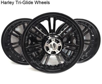 Harley Trike Tri Glide Ultra FLHTCUTG Black Wheels Rims 09-23 Exchange ...