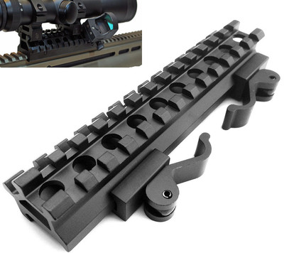 13 Slots Quick Release Offset 45 degree Scope Riser Mount Picatinny ...