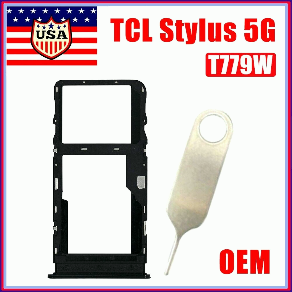 OEM SIM SD Card Tray Holder Slot +PIN Replace For T-mobile TCL Stylus ...