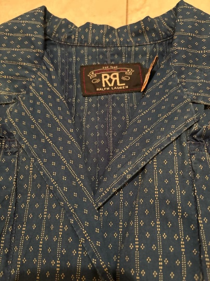 Used RRL Indigo Shirt Dress One Piece Women Size L Indigo Color Very ...