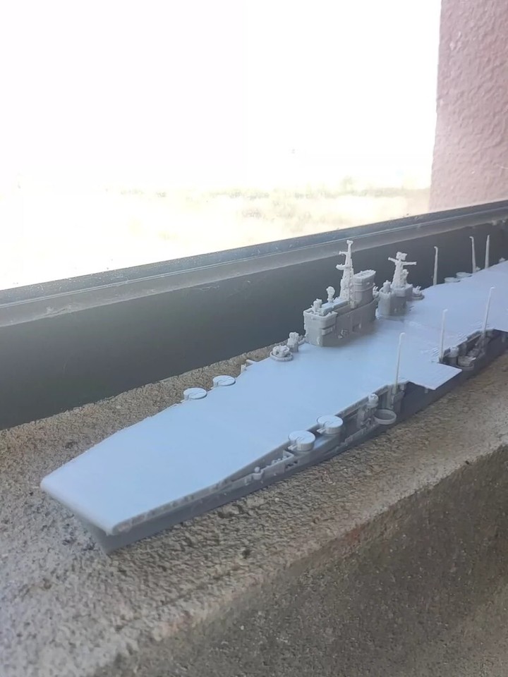 3D Printed 1/700 British Aircraft Carrier HMS Malta Unpainted Model Kit ...