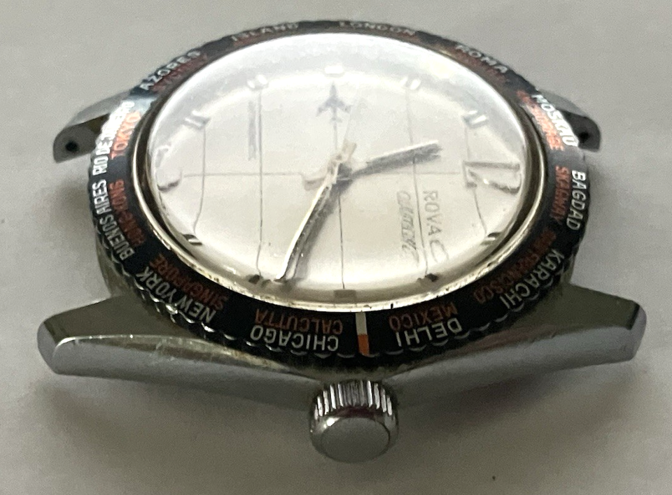 💥 ROVAC AIRMAN Swiss World Time Wrist Watch - FOR SPARES OR REPAIR | eBay