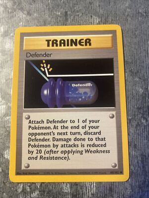 Defender 80/102 Trainer 1999 Base Set Unlimited WOTC Pokémon Cards NEAR ...