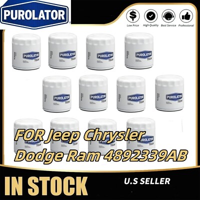 12 OEM PUROLATOR Engine Oil Filter MO-339 For Jeep Chrysler Dodge Ram ...