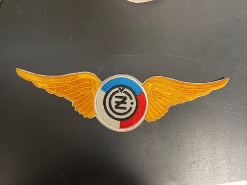Vintage CZ Motorcycles Large Wings Patch Embroidered Felt 12.5” | eBay