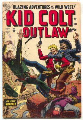 Kid Colt Outlaw #35 1954- Russ Heath- Black Rider FN | eBay