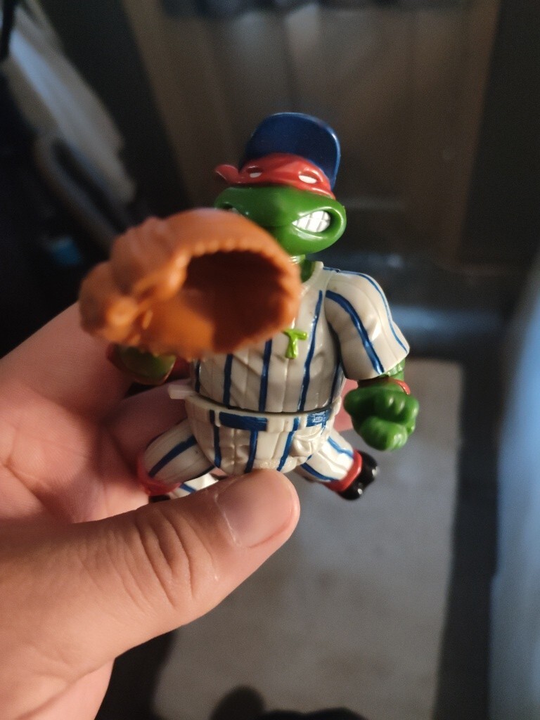 1991 Teenage Mutant Ninja Turtles TMNT Baseball Catcher Raphael Action ...