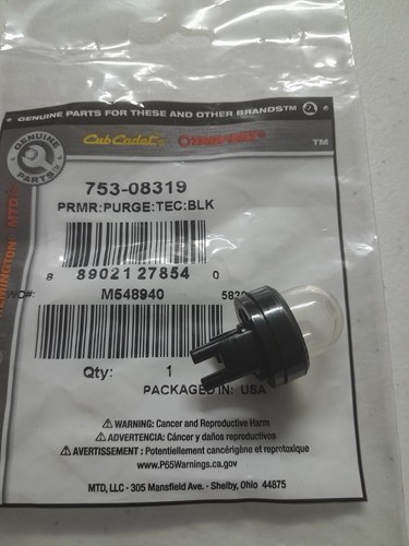 MTD Trimmer 753-08319 Primer Bulb OEM (3 outlet bulb) | eBay